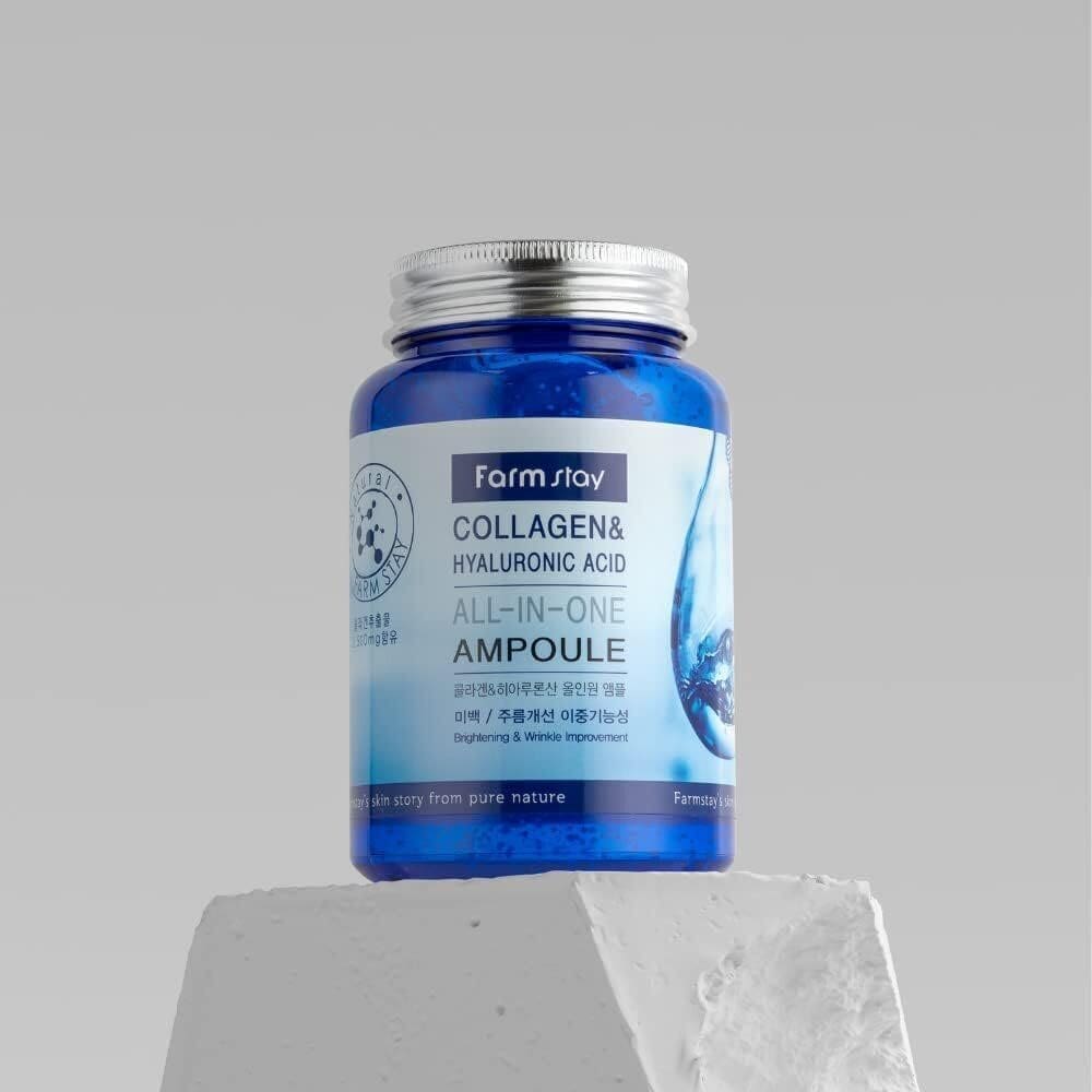 FARM STAY Collagen & Hyaluronic Acid All In One Ampoule - 250ml ...